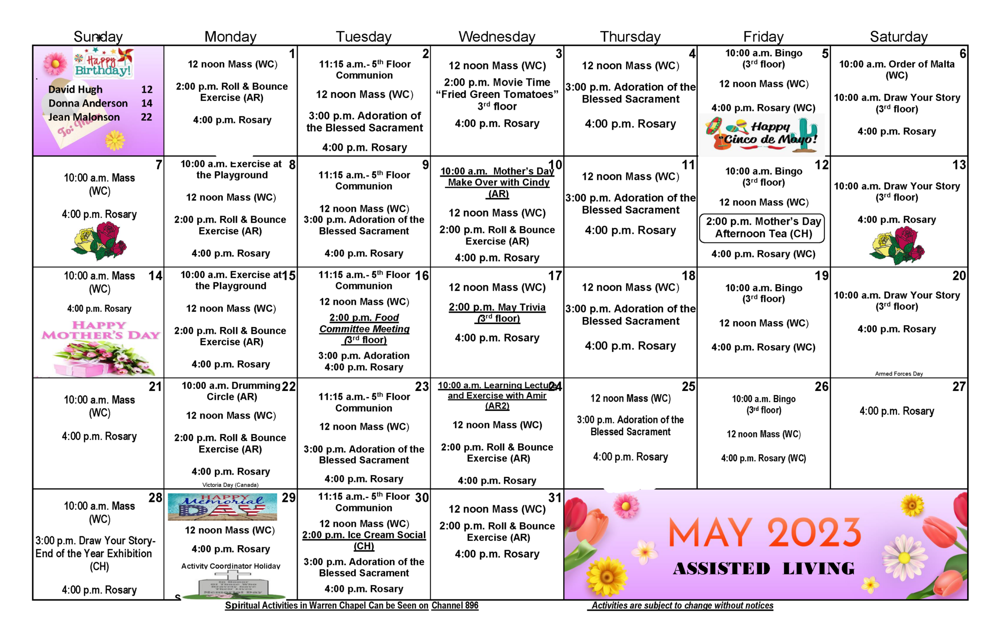 Activities - St. Dominic Village - A Senior Care Community